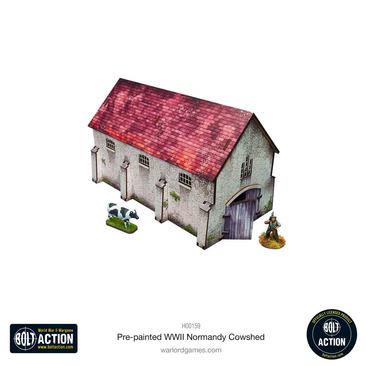 Bolt Action: Pre-Painted WWII Normandy Cowshed – Pandemonium Games