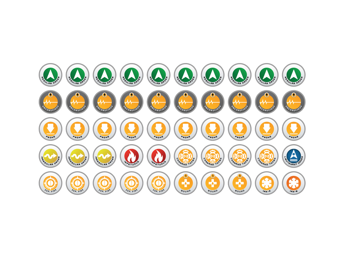 Micro Arts: N4 Infinity Tokens Starter Set (50) – Pandemonium Games